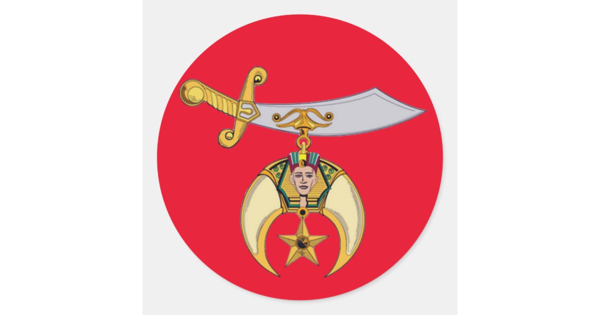 SHRINERS CLASSIC ROUND STICKER | Zazzle