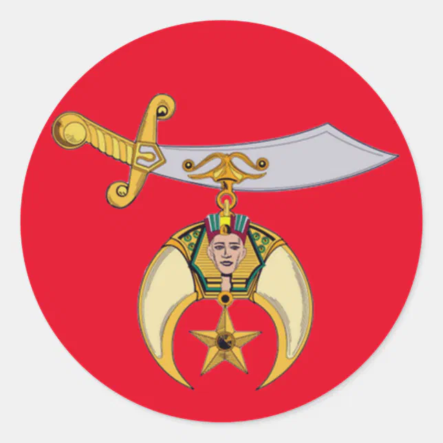 SHRINERS CLASSIC ROUND STICKER | Zazzle