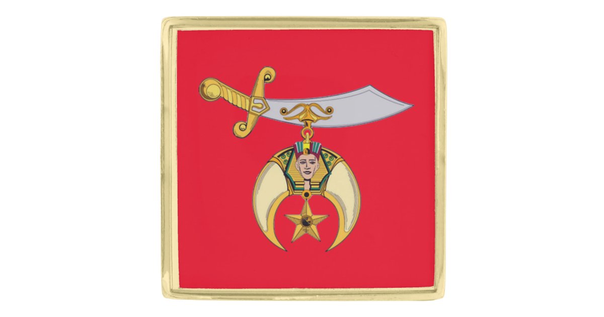 SHRINERS GOLD FINISH LAPEL PIN | Zazzle