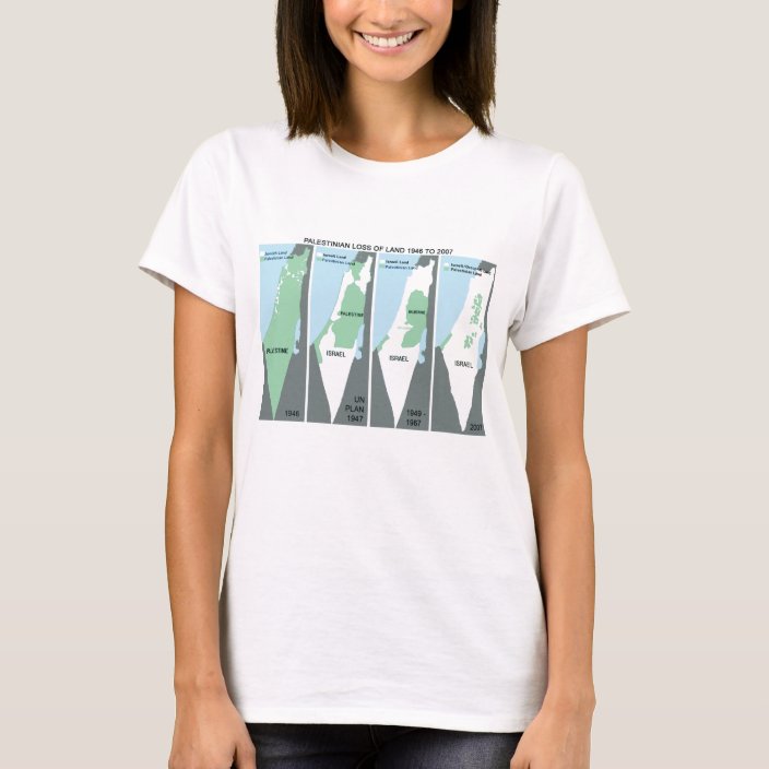 Shrinking Map of Palestine T-Shirt | Zazzle.com