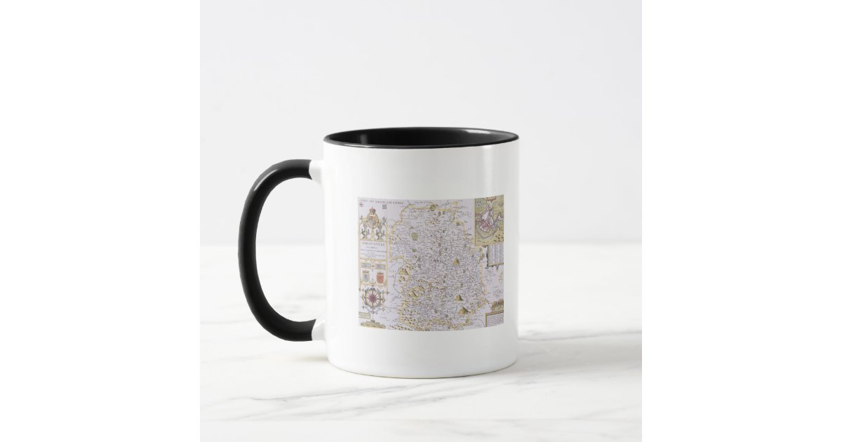 Shropshyre, engraved by Jodocus Hondius Mug | Zazzle