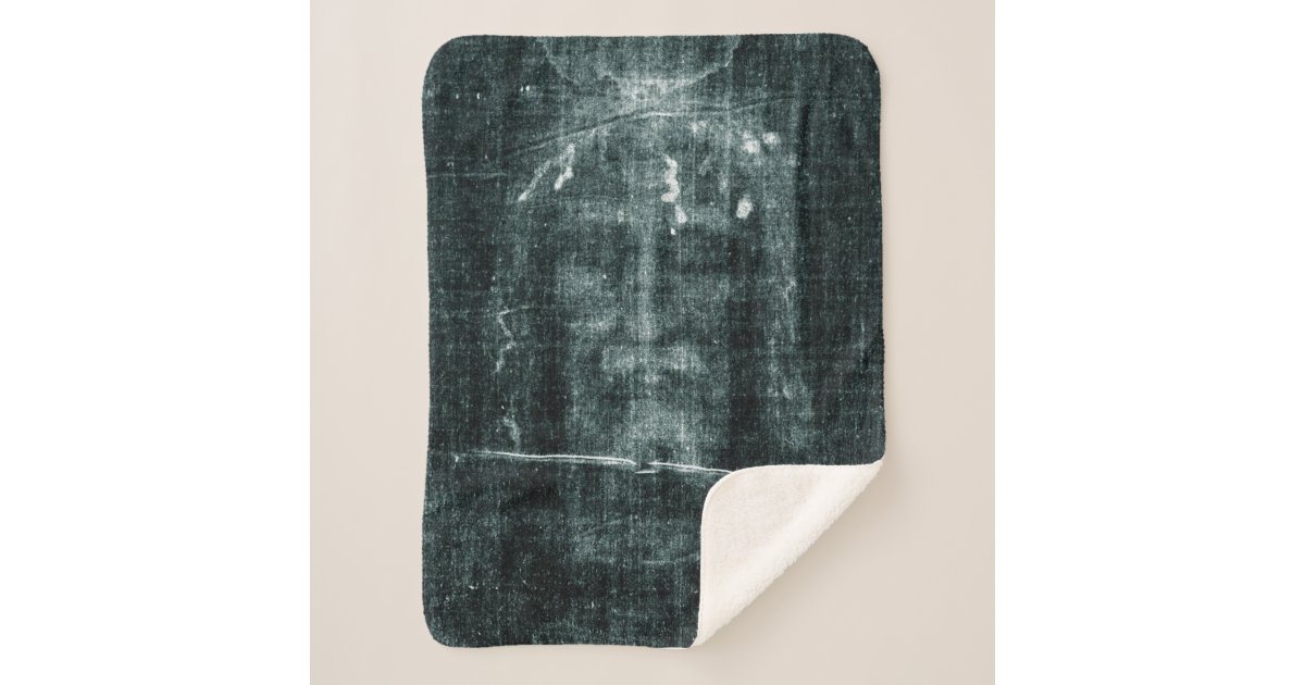 Shroud of Turin (Turin Shroud) Jesus Christ Face Sherpa Blanket | Zazzle