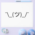 Shrug Emoticon ¯\_(ツ)_/¯ Japanese Kaomoji Flyer | Zazzle