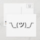 Shrug Emoticon ¯\_(ツ)_/¯ Japanese Kaomoji Postcard | Zazzle