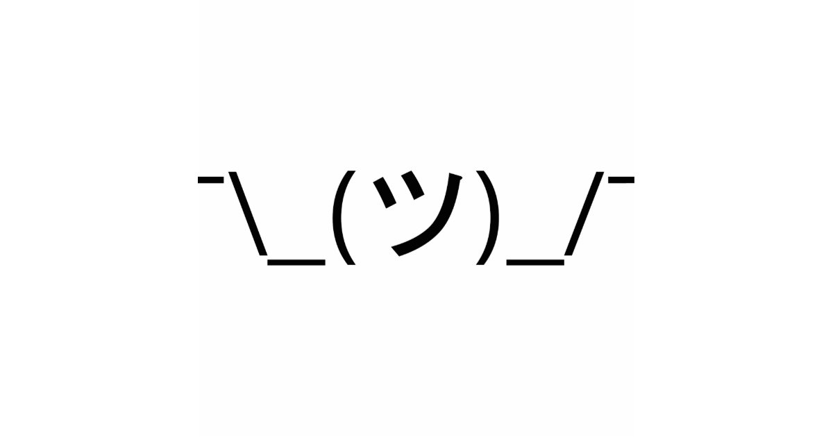Shrug Emoticon ¯\_(ツ)_/¯ Japanese Kaomoji Statuette | Zazzle
