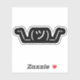 Shrug Emoticon ¯\_(ツ)_/¯ Japanese Kaomoji Sticker | Zazzle