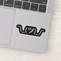 Shrug Emoticon ¯\_(ツ)_/¯ Japanese Kaomoji Sticker | Zazzle