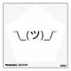 Shrug Emoticon ¯\_(ツ)_/¯ Japanese Kaomoji Wall Sticker | Zazzle
