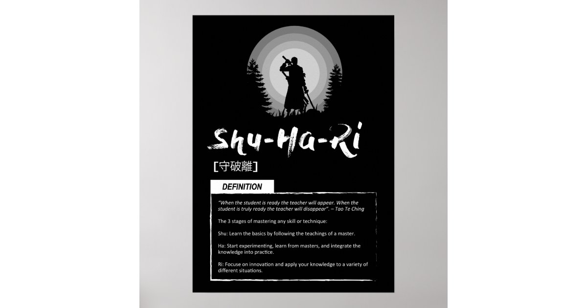 Shu-Ha-Ri - Japanese Concept For Success Poster | Zazzle