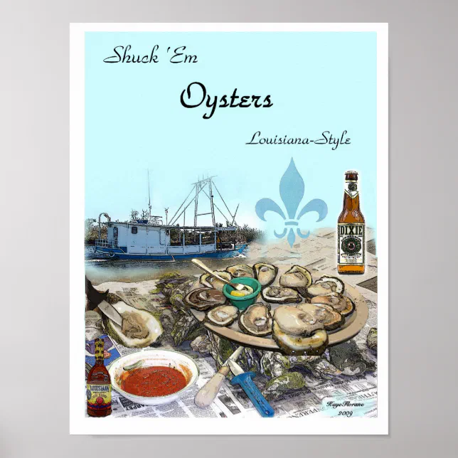 Shuck Em Oysters Poster | Zazzle