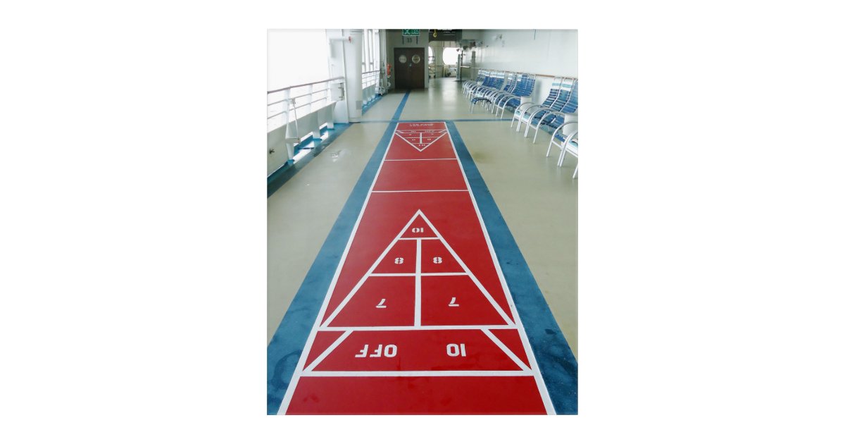 Shuffleboard on Board Acrylic Print | Zazzle