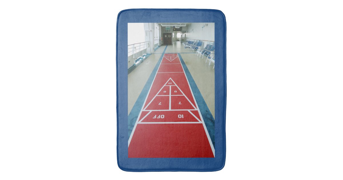 Shuffleboard on Board Bath Mat | Zazzle