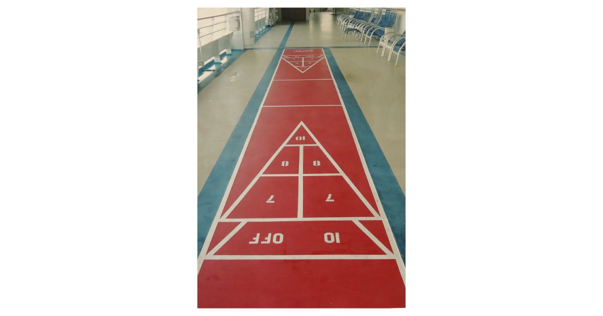 Shuffleboard on Board Wood Poster | Zazzle