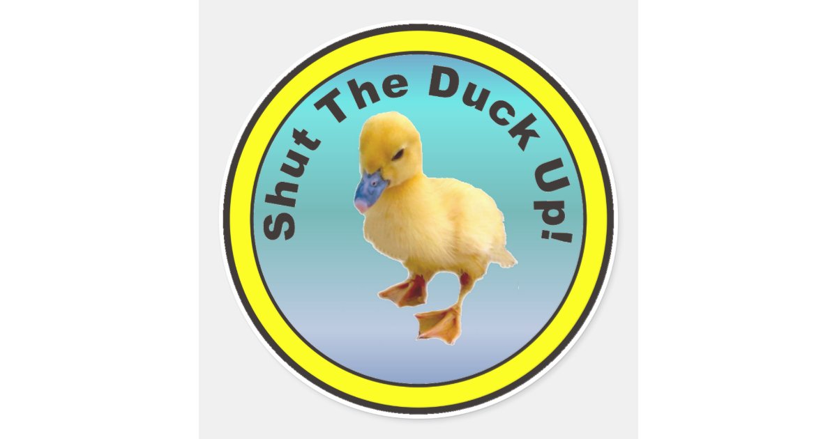 Shut The Duck Up Sticker | Zazzle