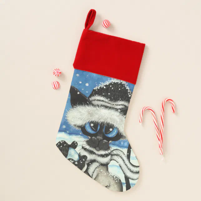 Siamese Cat Christmas Stocking By Bihrle | Zazzle