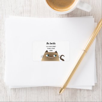 Siamese Cat Return Address Label | Zazzle