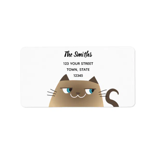 Siamese Cat Return Address Label | Zazzle