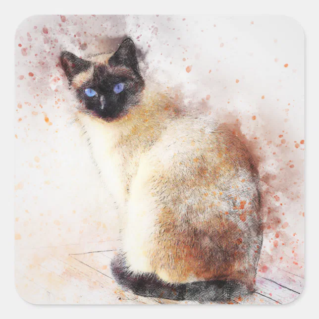 siamese cat stickers | Zazzle