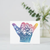 Siargao island surfing shaka hand postcard | Zazzle