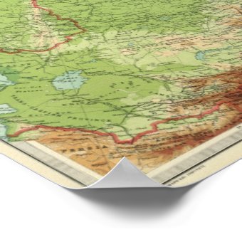 Siberia map with shipping routes poster | Zazzle