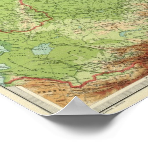 Siberia map with shipping routes poster | Zazzle