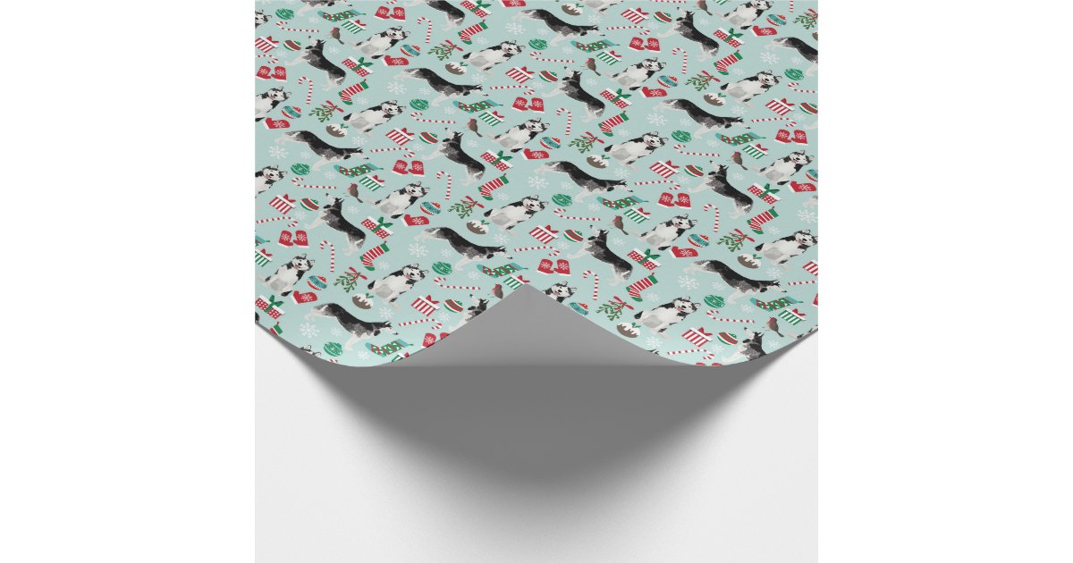 Siberian Husky Christmas wrapping paper | Zazzle