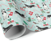 Siberian Husky Christmas wrapping paper | Zazzle