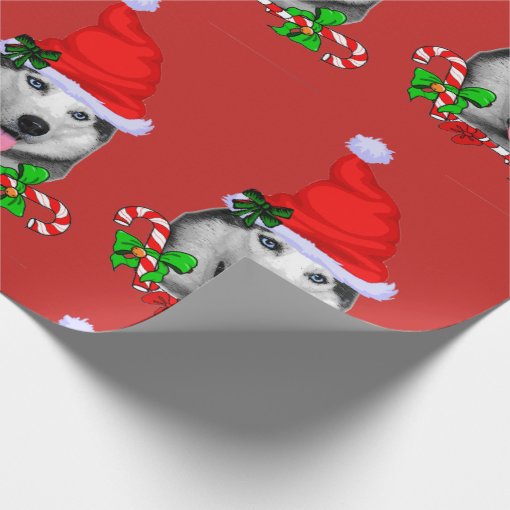 Siberian Husky Christmas Wrapping Paper | Zazzle