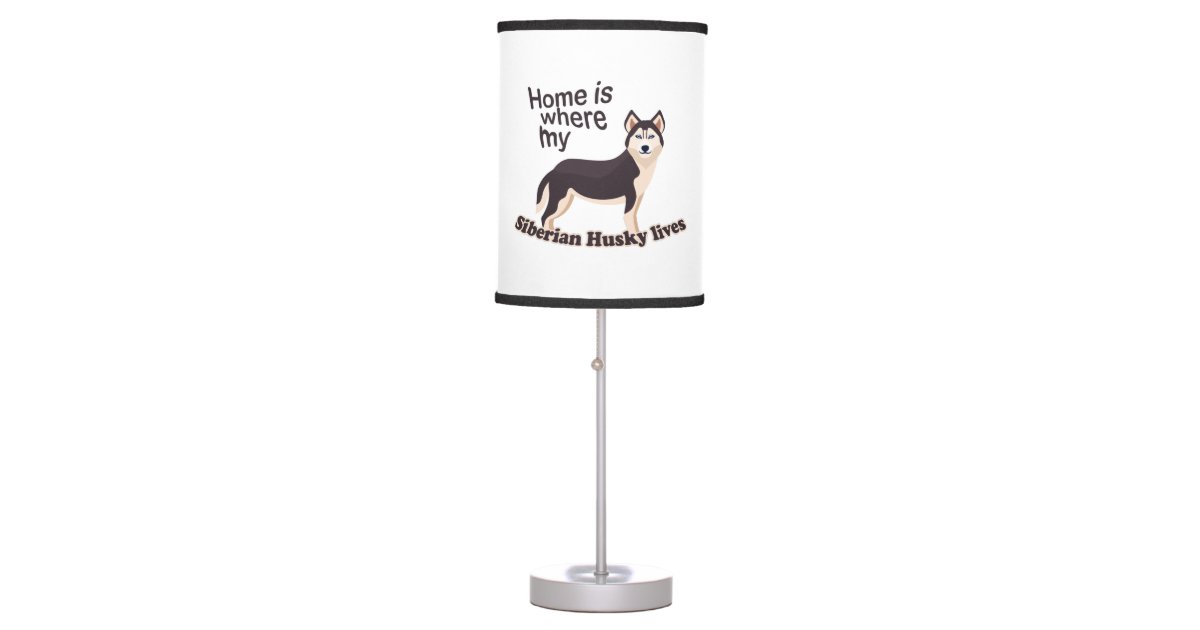 Siberian Husky Home Table Lamp | Zazzle