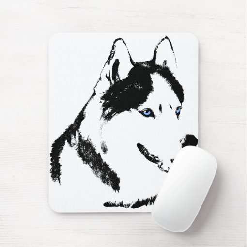 Siberian Husky Mousepad Gifts Malamute Sled Dogs | Zazzle