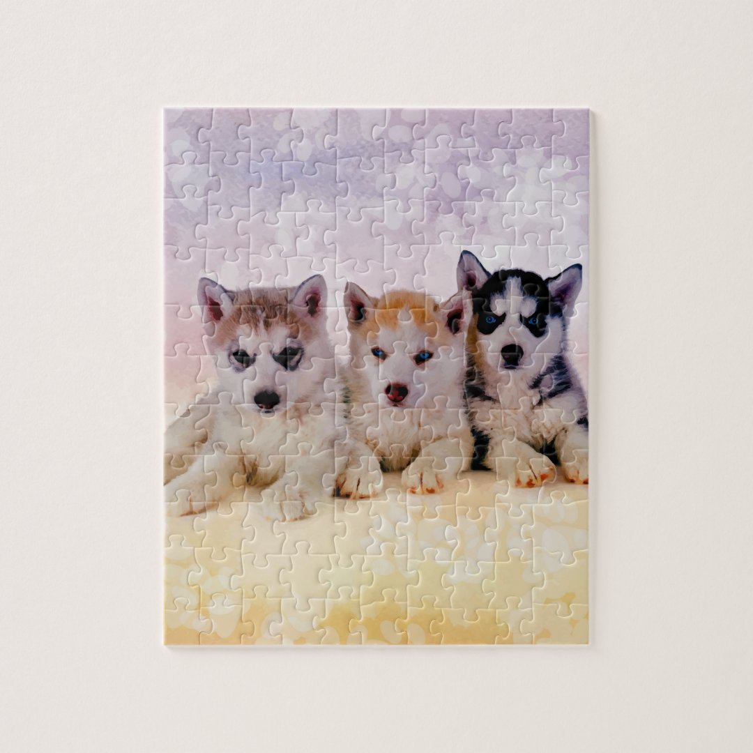 Siberian Husky Puppies Jigsaw Puzzle | Zazzle
