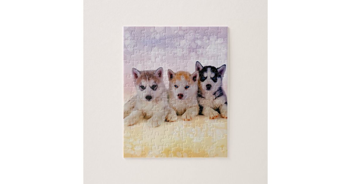 Siberian Husky Puppies Jigsaw Puzzle | Zazzle