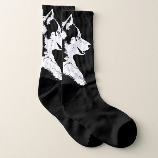 Siberian Husky Socks Husky Pup Socks Customize | Zazzle.com