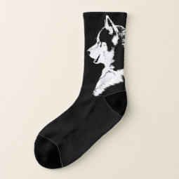 Siberian Husky Socks Husky Pup Socks Customize | Zazzle