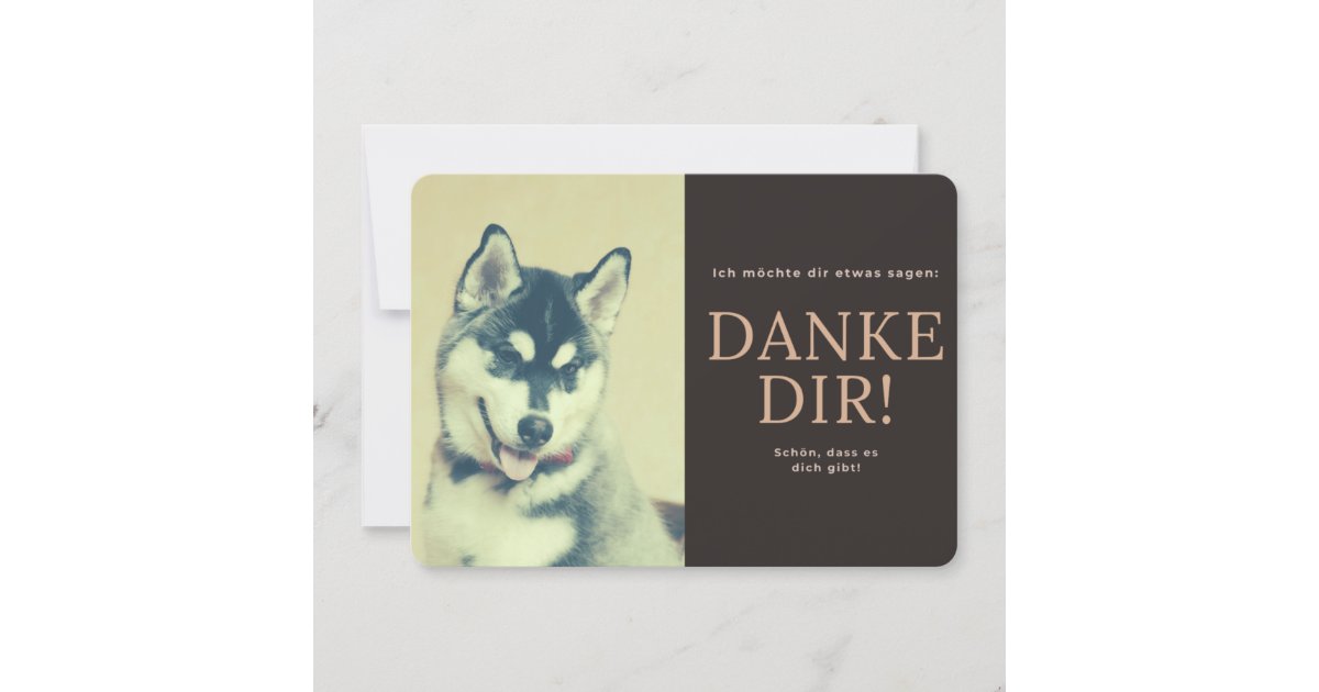 Siberian Husky Thank You Card | Zazzle