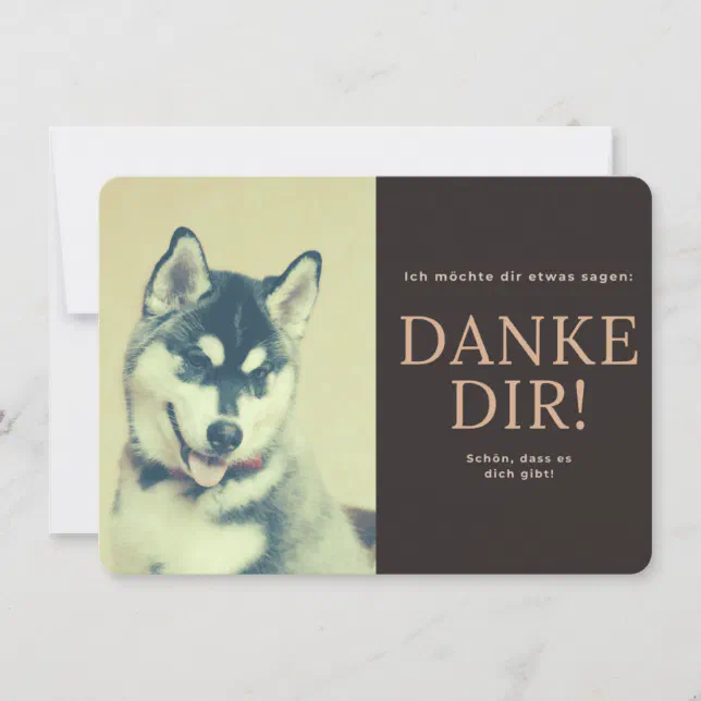 Siberian Husky Thank You Card | Zazzle
