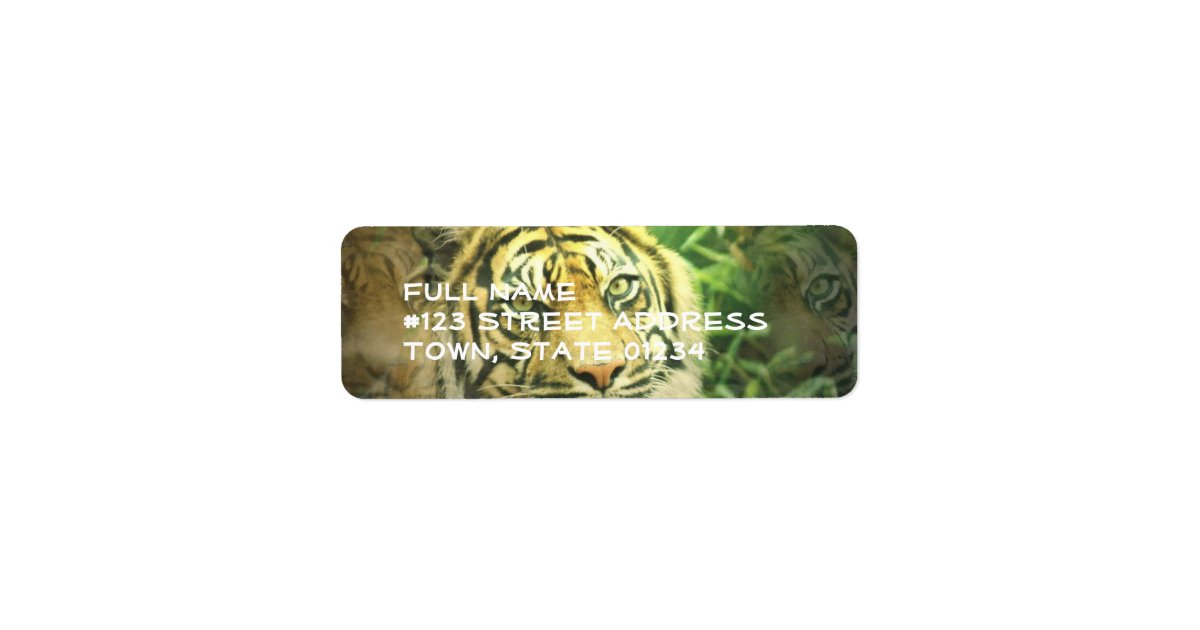 Siberian Tiger Return Address Label | Zazzle