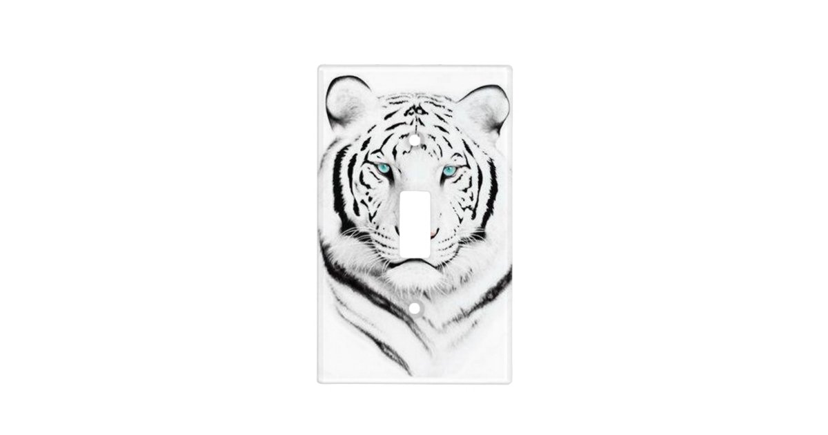 Siberian White Tiger Light Switch Cover | Zazzle