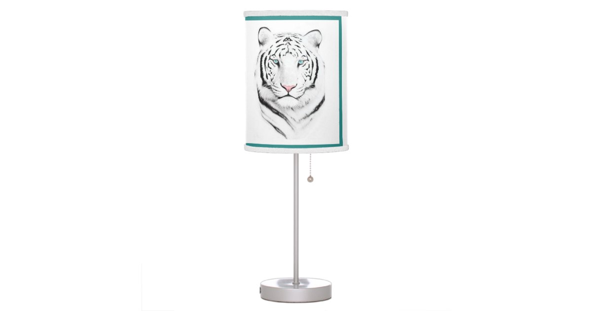 Siberian White Tiger Table Lamp | Zazzle