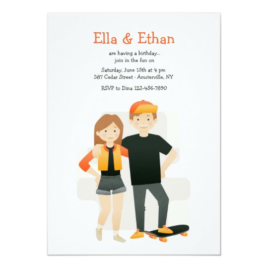 Siblings Birthday Party Invitations | Zazzle.com