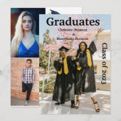 Siblings graduation ceremony 3 photos Graduation Announcement | Zazzle
