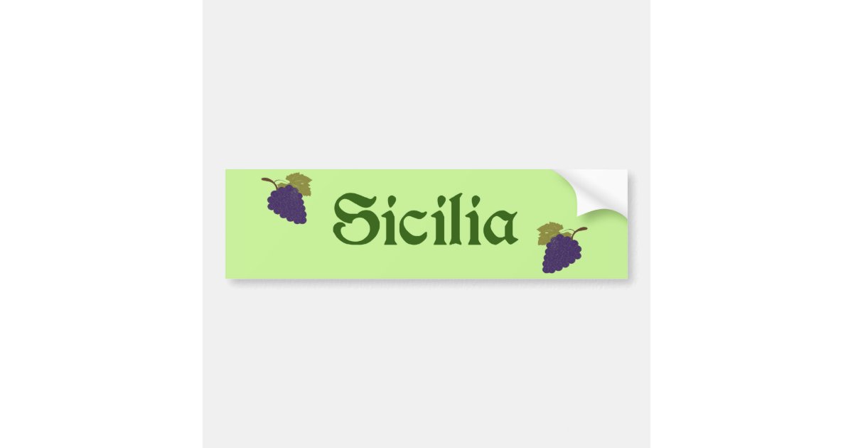 Sicilia Bumper Sticker - Sicilian Heritage | Zazzle