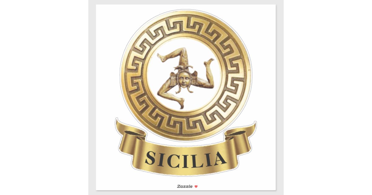 Sicilia Sicily Trinacria Symbol Sticker | Zazzle