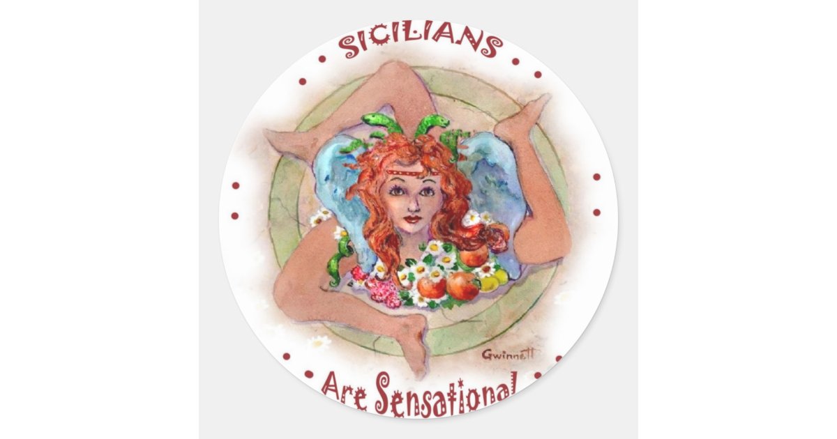 Sicilians are Sensational Classic Round Sticker | Zazzle