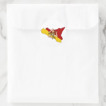 Sicily Flag Trinacria Sticker | Zazzle