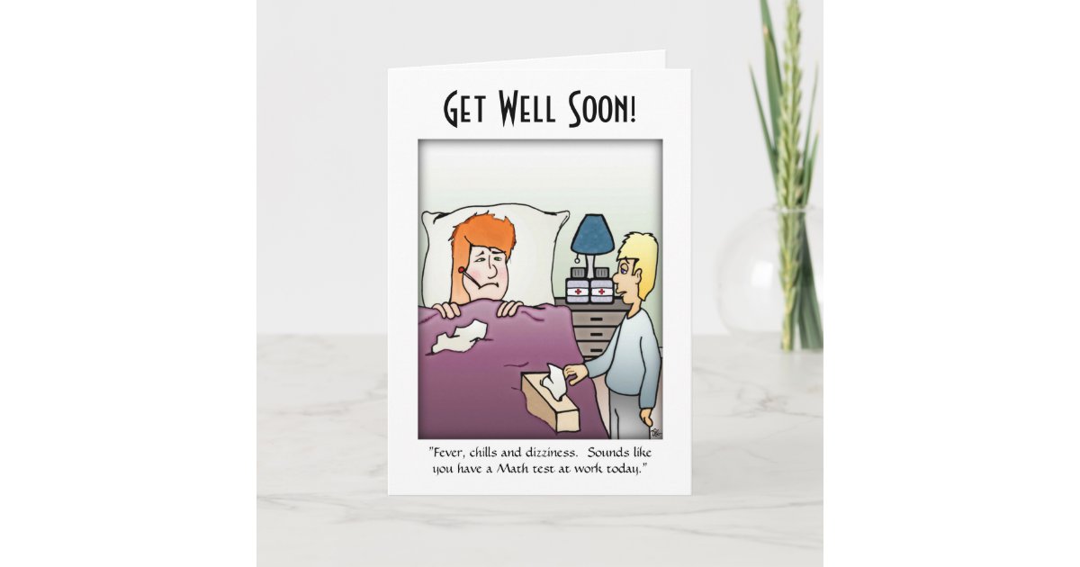Sick Day Folded Greeting Card | Zazzle