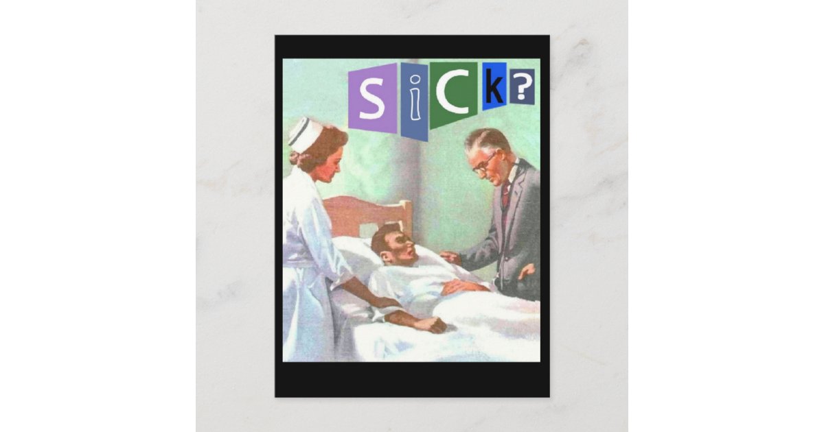 SICK? GET WELL POST CARD | Zazzle