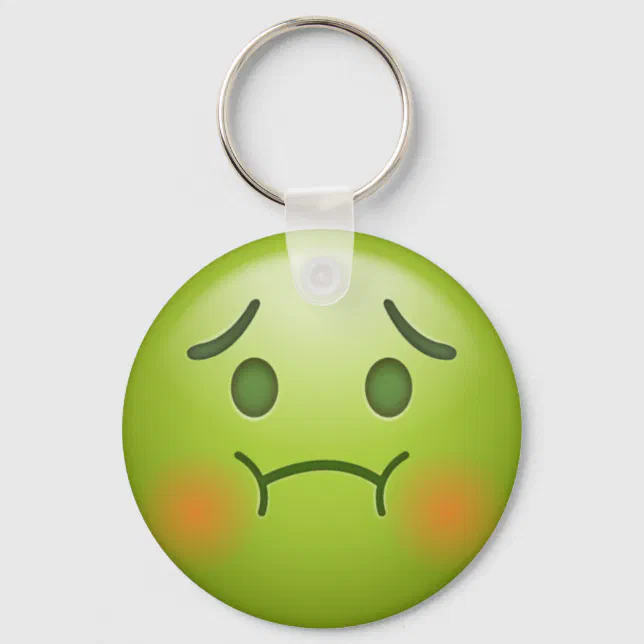 Sick note Emoji Face Keychain | Zazzle