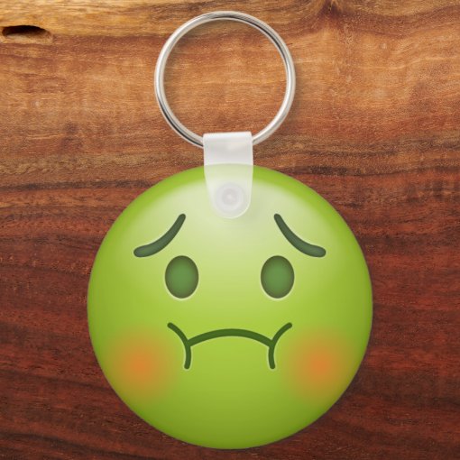 Sick note Emoji Face Keychain | Zazzle
