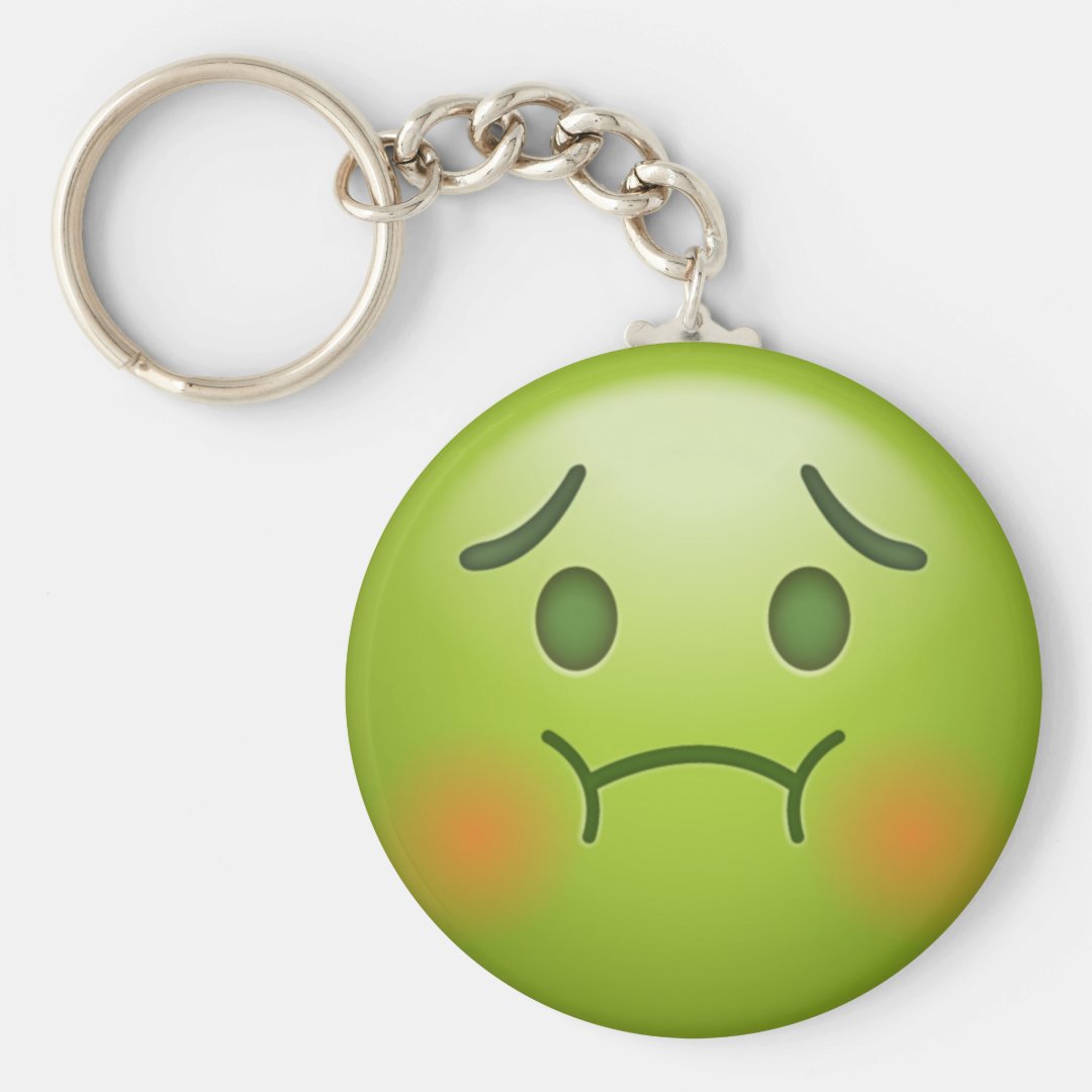 Sick note Emoji Face Keychain | Zazzle